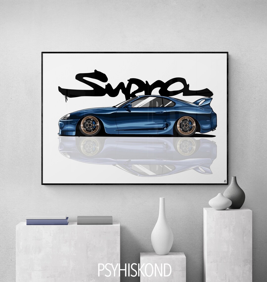 Blue Supra With Supra Sign Printable Digital Wall Art for Kids,boys ...