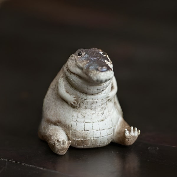 Chubby Crocodile Figurine - Etsy