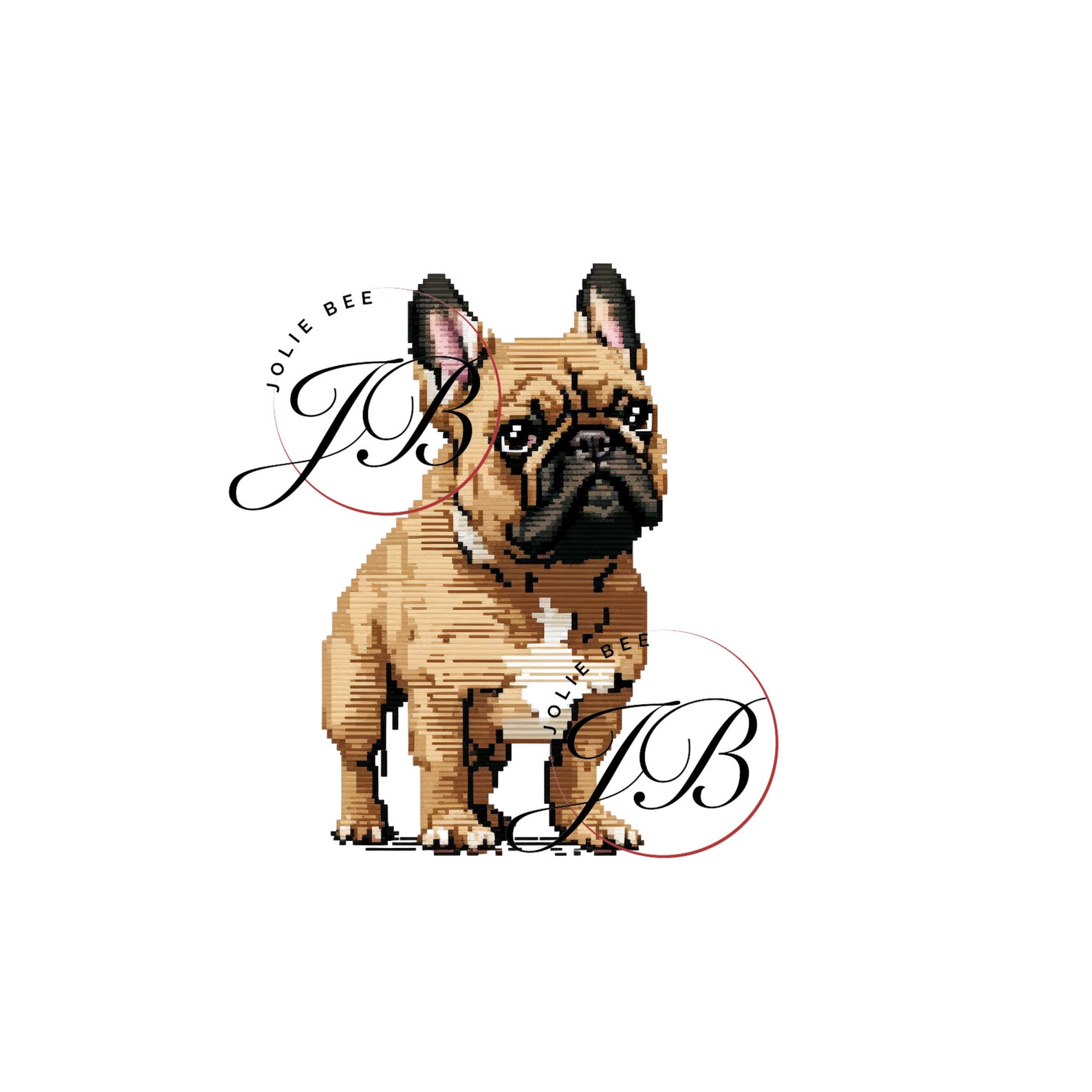 French Bulldog Pixel Clipart No Background PNG Image Art, Frenchie Clip ...