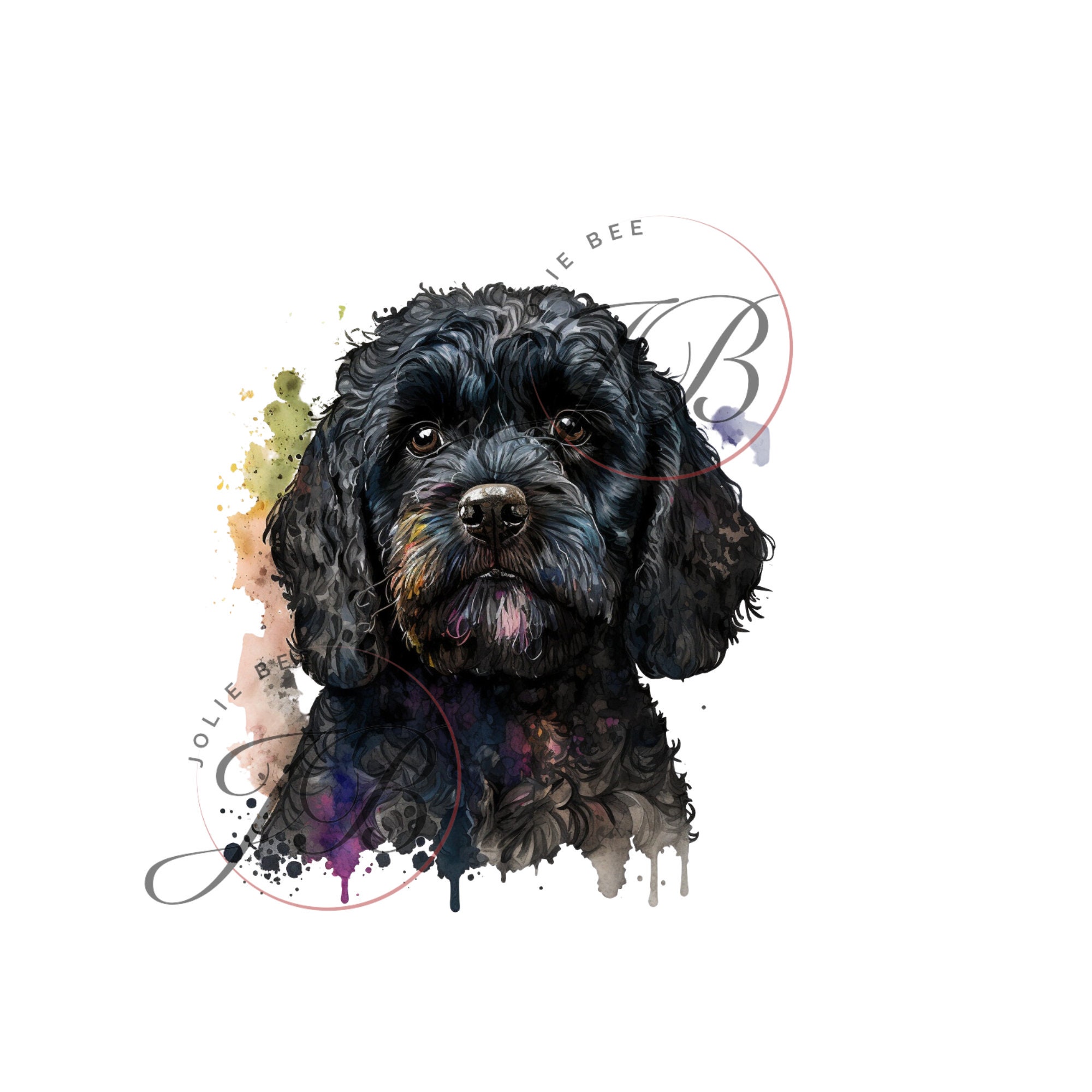 Cockapoo Clip Art Watercolor| Cute Dog Clipart | Dog PNG | Cute Dog ...