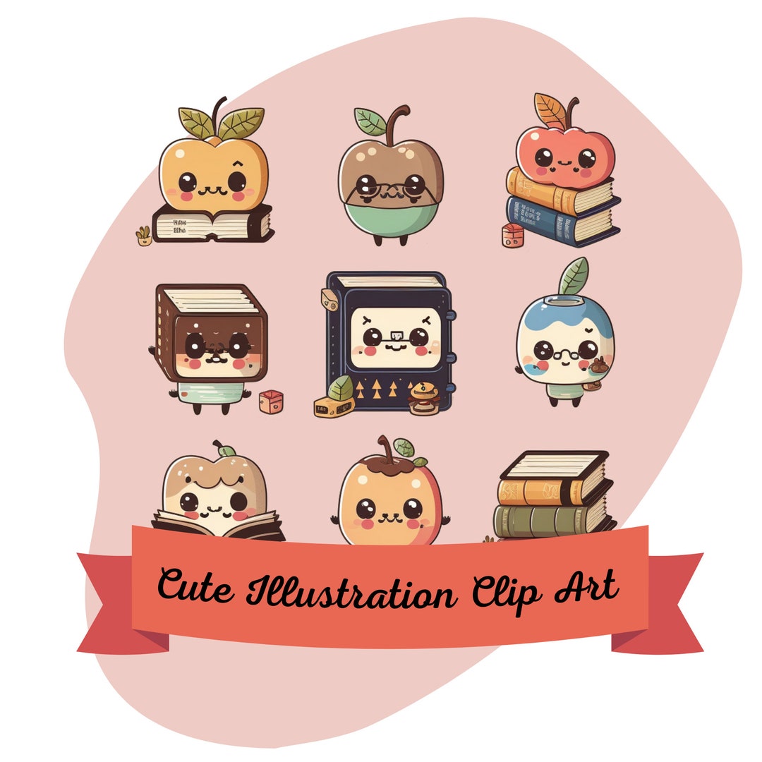 Cute Children’s Book Illustration Clip Art Printable PNG PDF Clipart ...