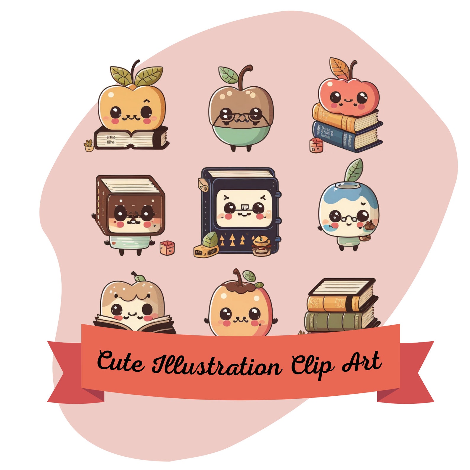 Cute Children’s Book Illustration Clip Art Printable PNG PDF Clipart ...