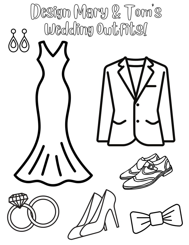 Canva Customizable Fall Wedding Couple Coloring Sheets | Kids Coloring ...
