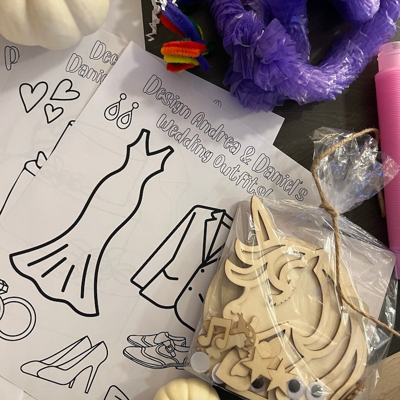 Canva Customizable Fall Wedding Couple Coloring Sheets | Kids Coloring ...