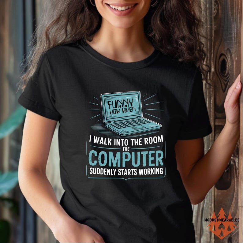 Funny IT Tech Support T-shirt: Computer Starts Working, Comfort Colors ...