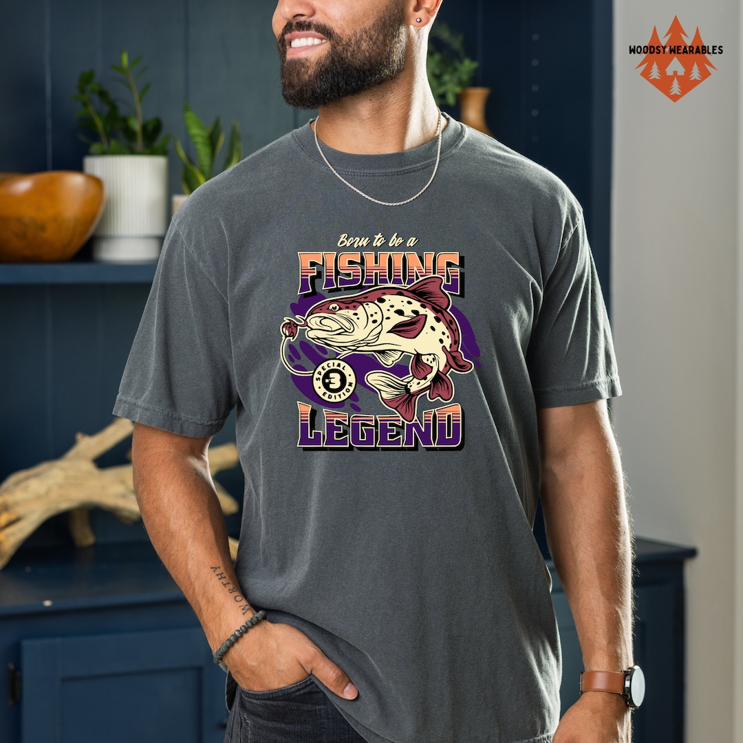 Trout Fishing Tee Born to Fish Tshirt Legend Angler T-shirt - Etsy