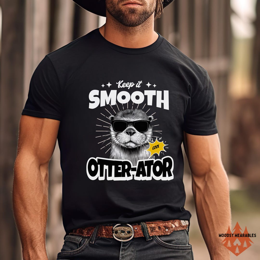 Otter Shirt, Otter Print Otter, Gift Funny Otter Tshirt, Smooth Otter ...