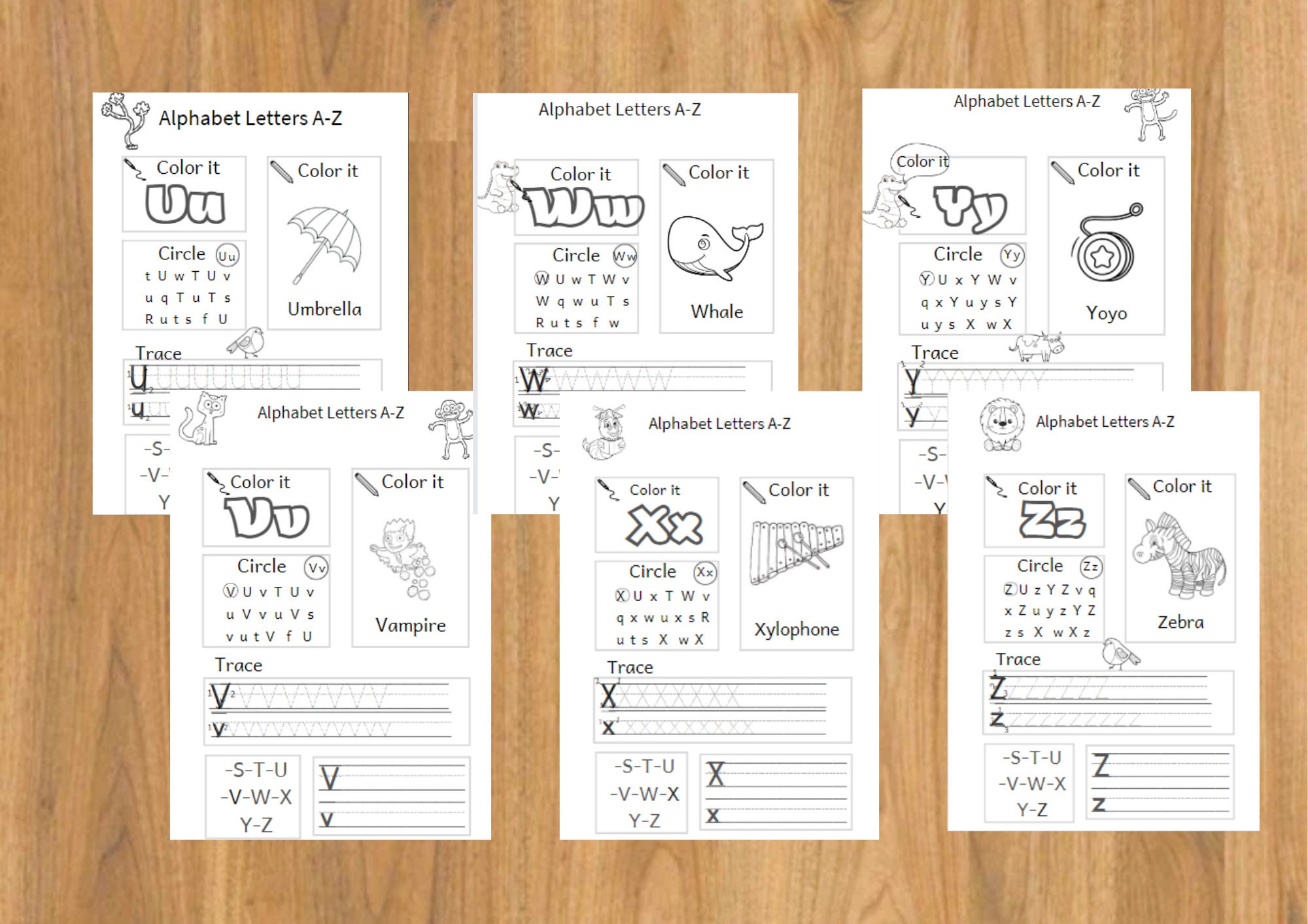 Hojas de trabajo del alfabeto preescolar Hojas de trabajo - Etsy México