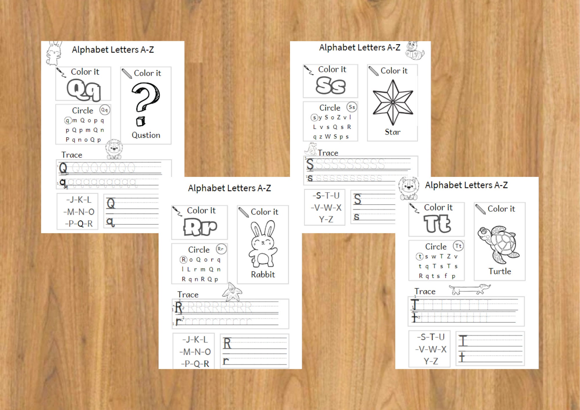 Hojas de trabajo del alfabeto preescolar Hojas de trabajo - Etsy México