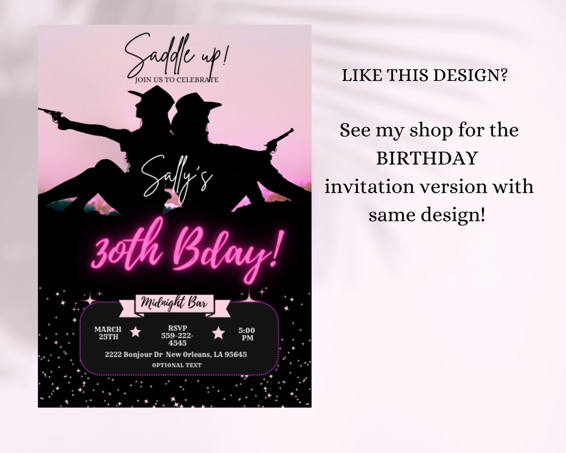 Last Rodeo Bachelorette Invitation Template Last Rodeo - Etsy