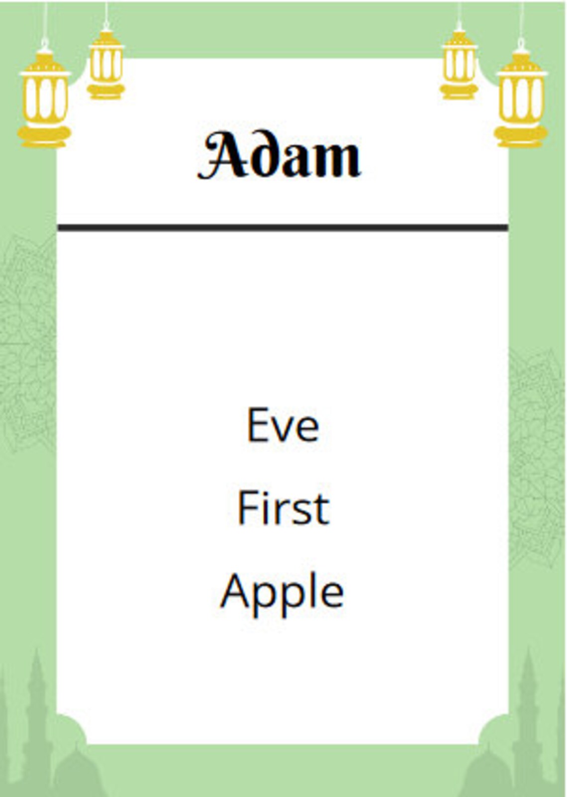 Islamic Taboo Game Important Personalities Edition | Ramadan Activities ...