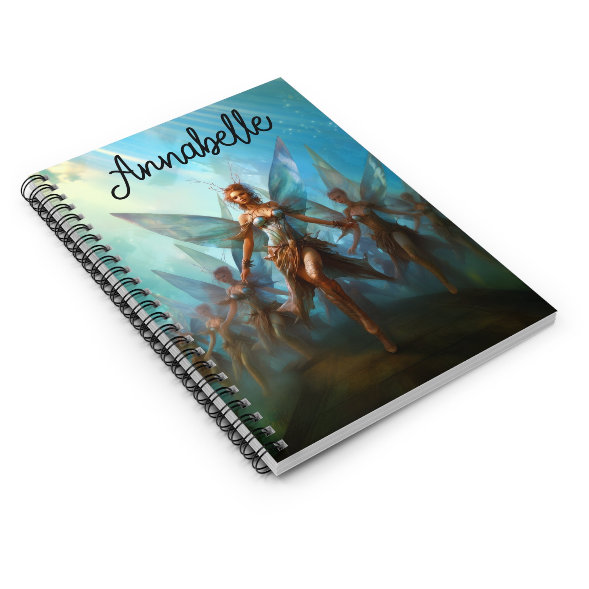 Personalized Dancing Fairies Spiral Notebook Ruled Line With AI Image ...