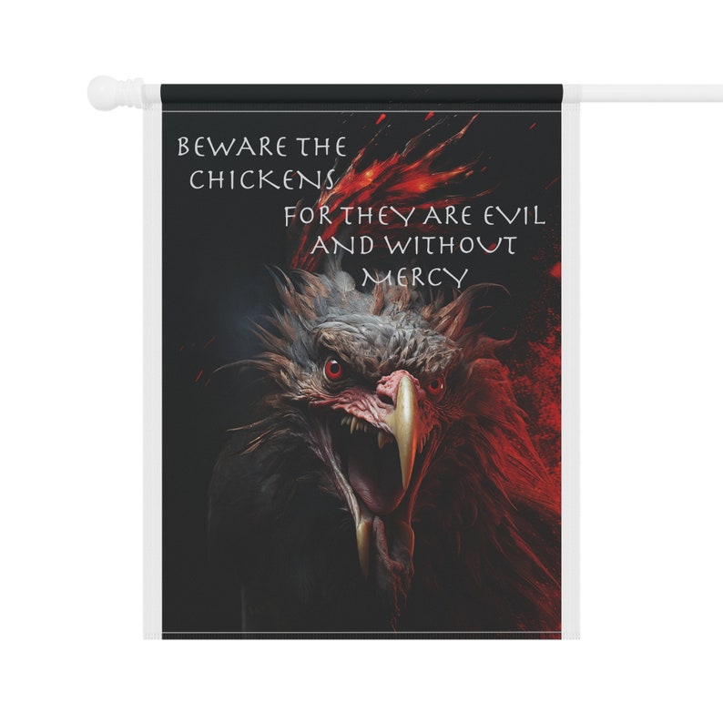 Beware the Evil Chickens - Garden & House Banner - Etsy