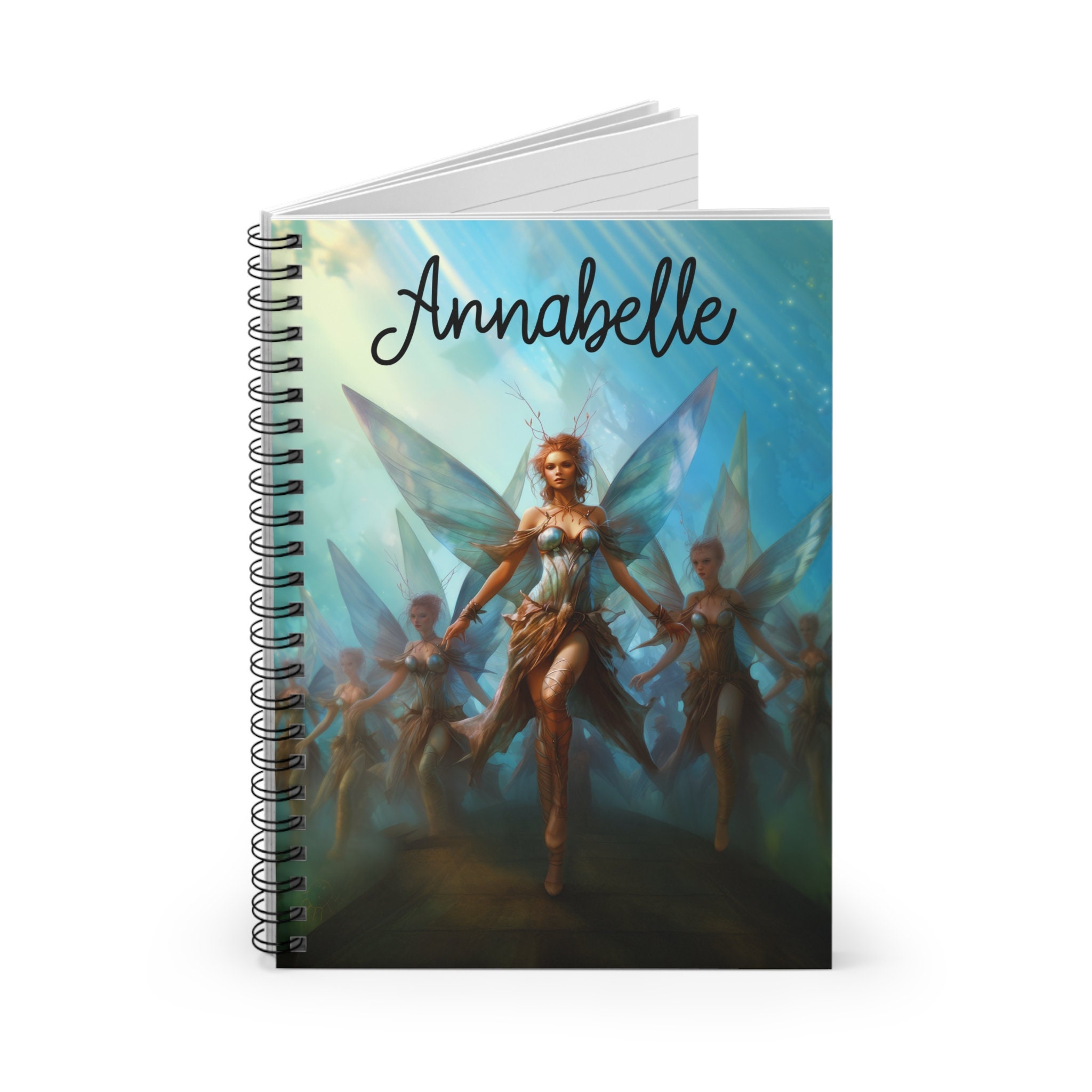 Personalized Dancing Fairies Spiral Notebook Ruled Line With AI Image ...