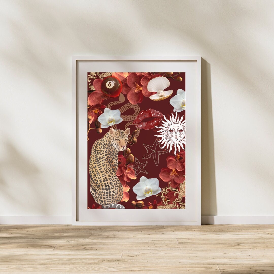 Cherry Orchid Digital Print, Sade Girl Aesthetic, Collage Wall Art ...