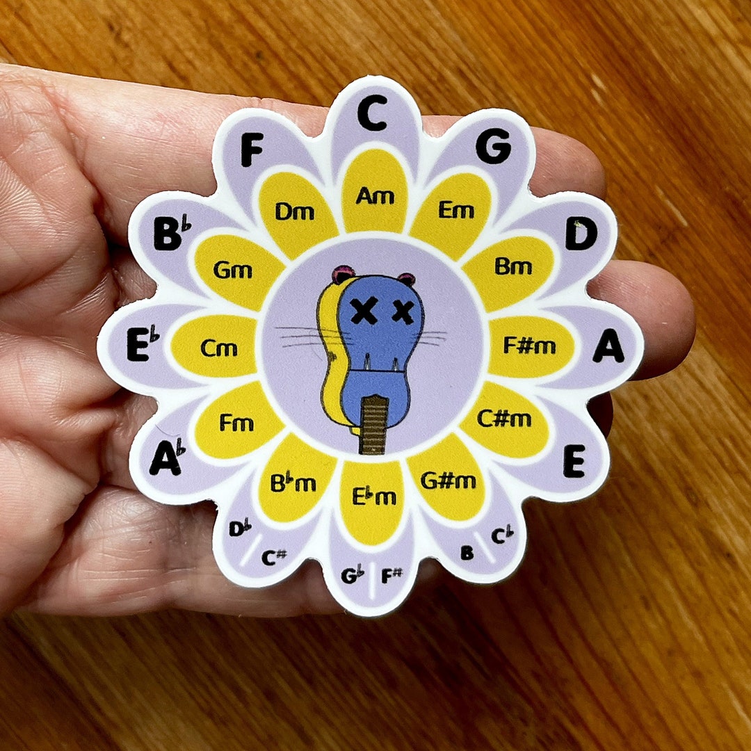 Flower Power Circle of Fifths Ukulele Music Theory Sticker - Etsy