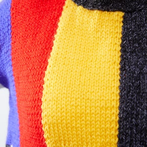 No Signal Tv Colorblocked Mixed Geometric Unisex Sweater Patchwork Gift ...