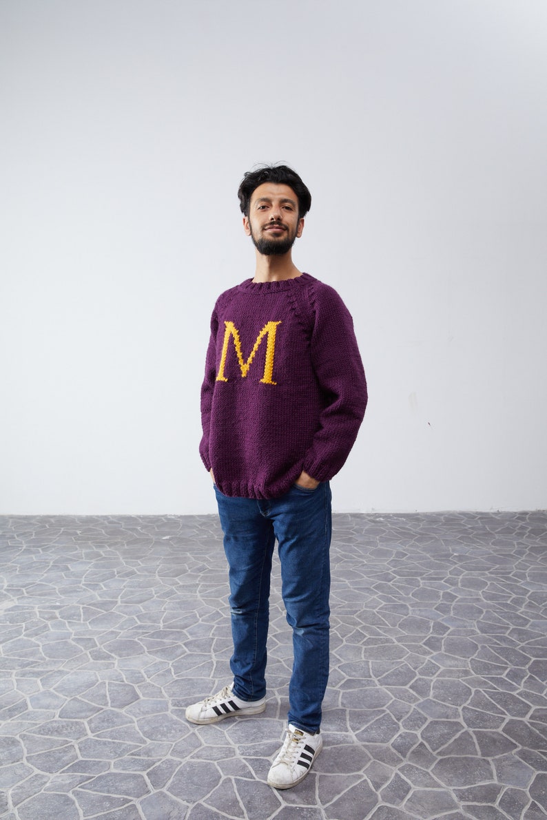 Monogram Weasley Jumper Letter Magic Gift Handmade Custom Wool - Etsy