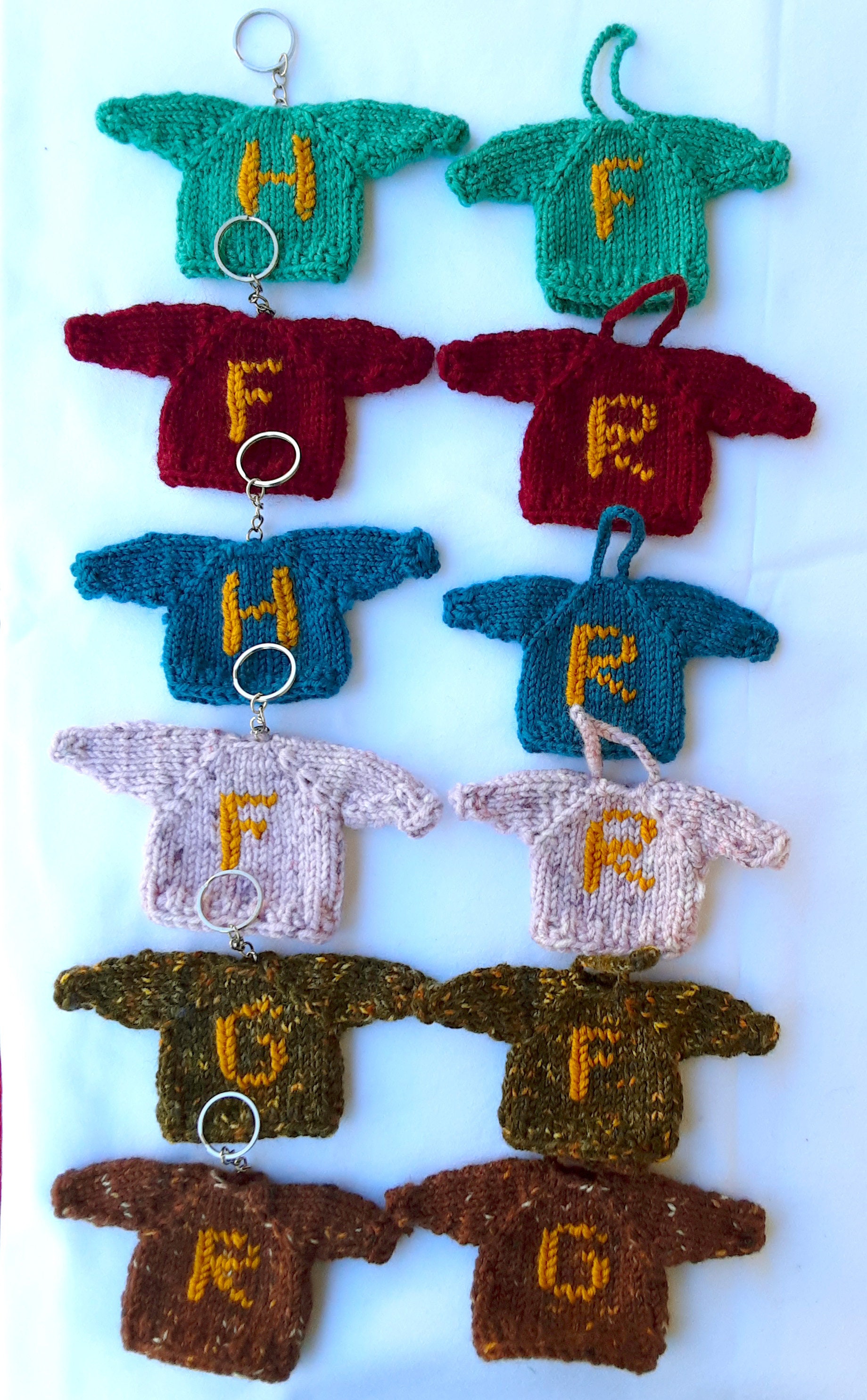 Monogram Weasley Sweater Letter Keychain Magic Gift Handmade - Etsy