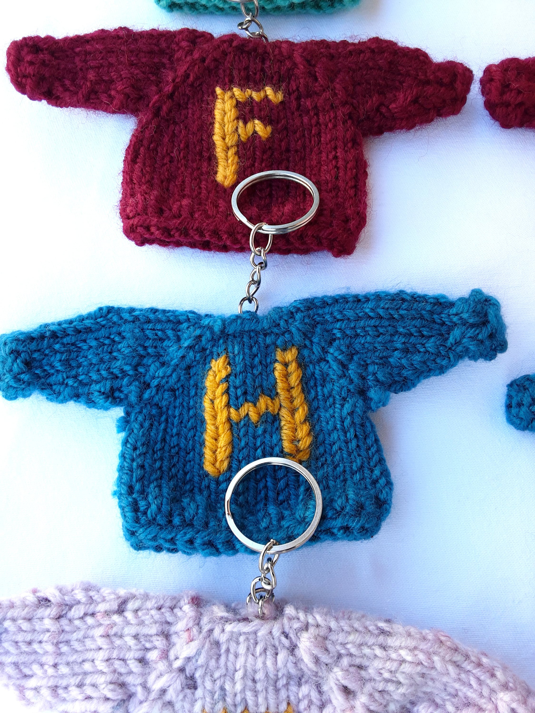 Monogram Weasley Sweater Letter Keychain Magic Gift Handmade - Etsy
