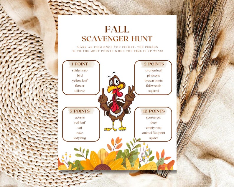 Thanksgiving Game Printable, Fall Game, Icebreaker, 2024 Thanksgiving ...