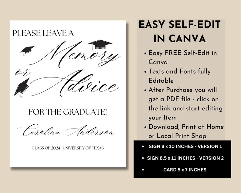 Graduation Advice & Wishes, Printable Graduation Advice Cards, Custom ...