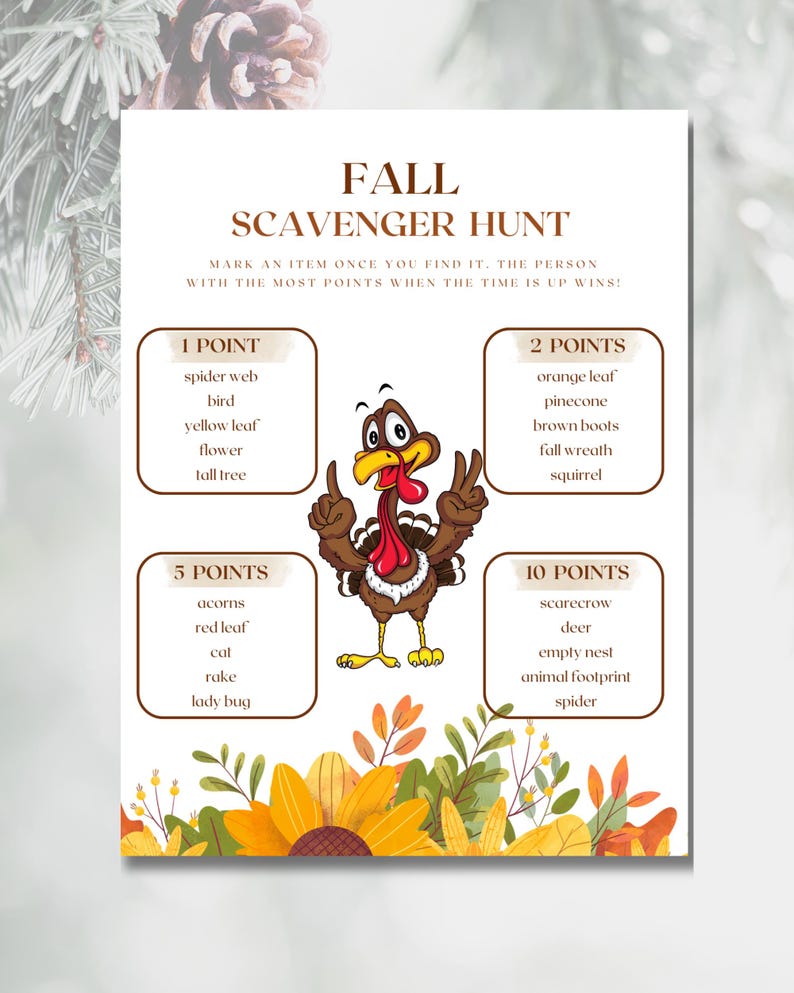 Thanksgiving Game Printable, Fall Game, Icebreaker, 2024 Thanksgiving ...