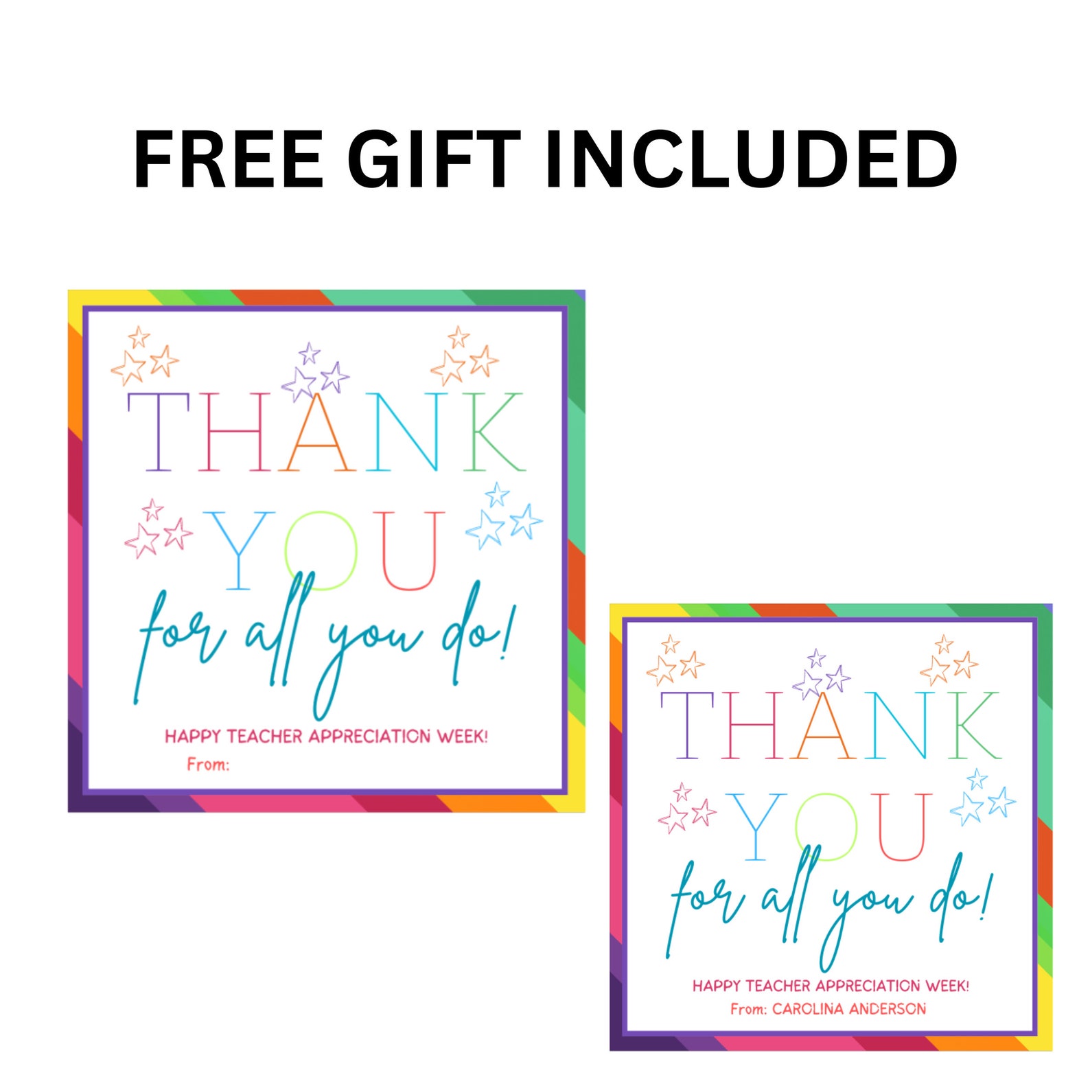 Teacher Appreciation Printable Teacher Appreciation Week Gift Thank You ...