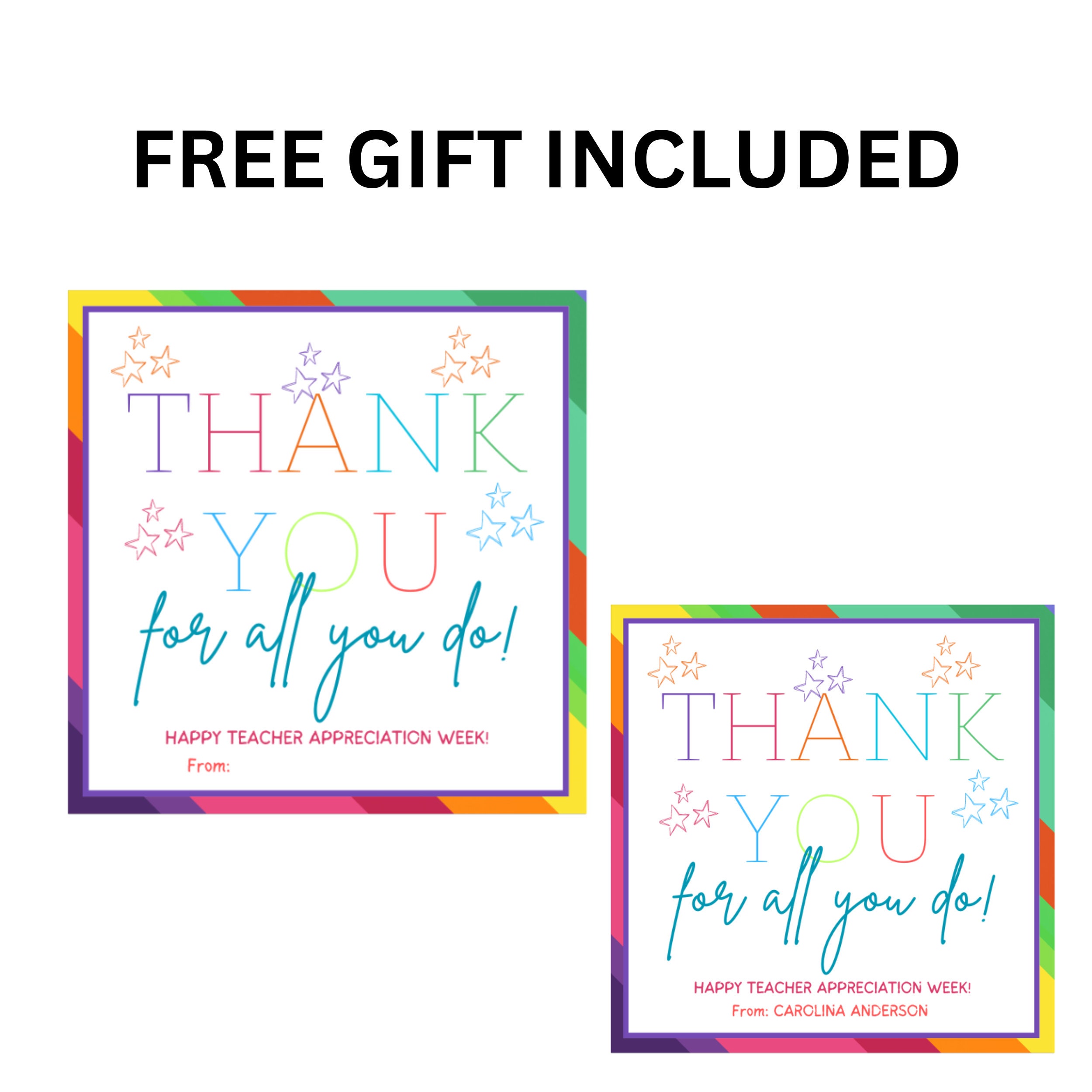 Teacher Appreciation Printable Teacher Appreciation Week Gift Thank You ...