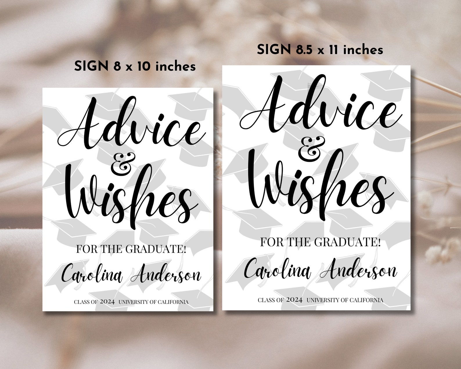 Graduation Advice & Wishes, Printable Graduation Advice Cards, Custom ...