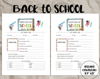 Back to School Printable, Back to School Questionnaire, School ...