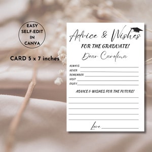 Graduation Advice & Wishes, Printable Graduation Advice Cards, Custom ...