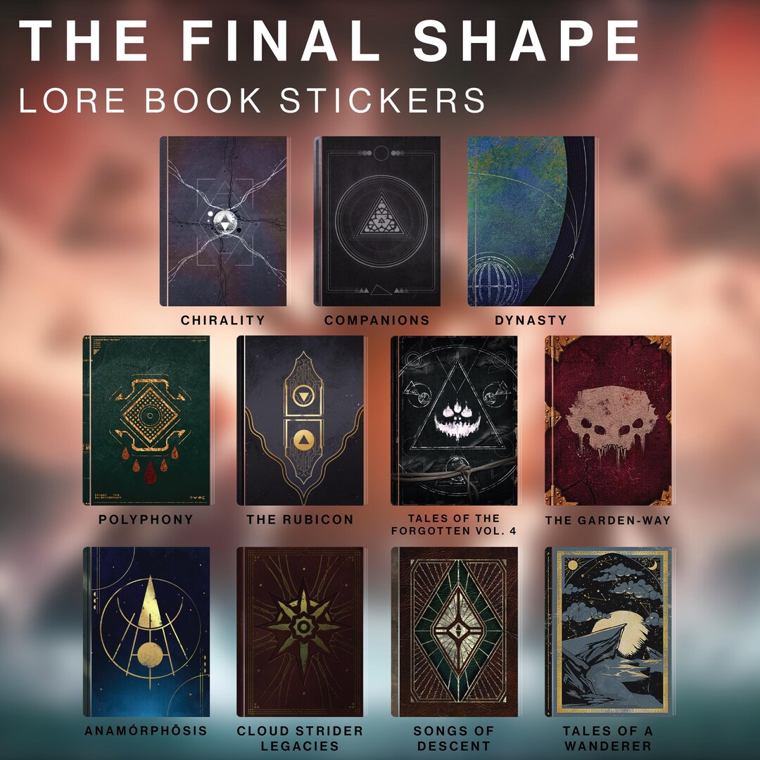 Destiny the Final Shape Lore Book Stickers - Etsy