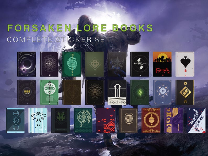 Destiny Forsaken Lore Book Stickers - Etsy