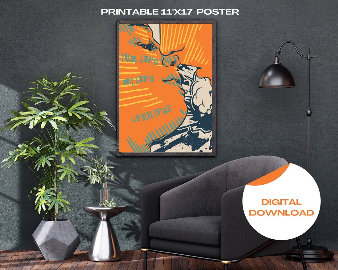 Pick-up Line Poster Catchy Romantic Kiss for Crush, Significant Other ...