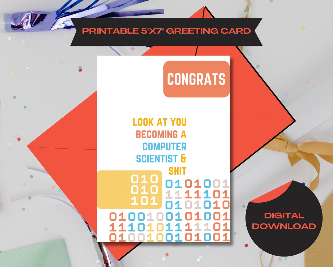 Graduation Digital Card 'CONGRATS - Look at You Becoming a Computer ...