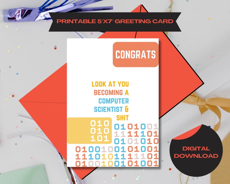 Graduation Digital Card 'CONGRATS - Look at You Becoming a Computer ...