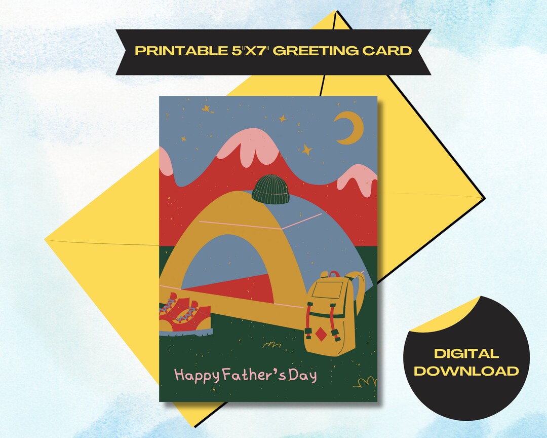 Happy Father's Day Camping Card, Fathers and Sons Camping, the Great ...