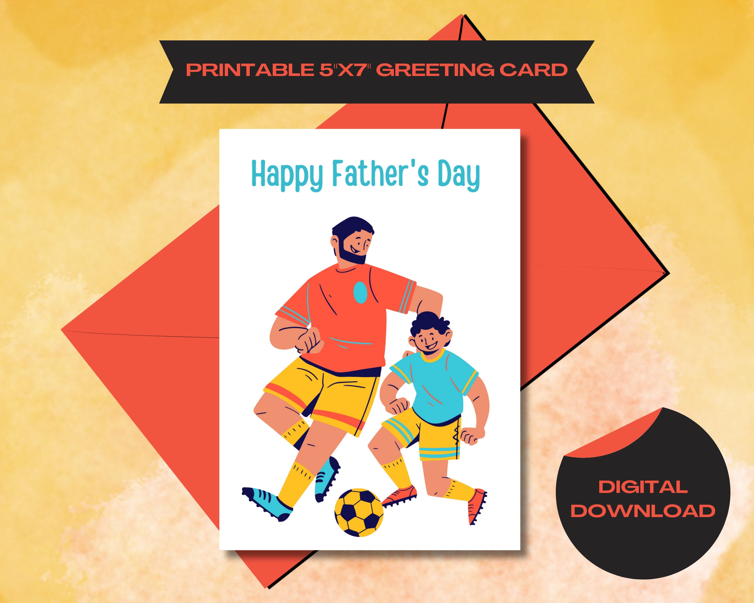 Soccer Happy Father's Day From Son to Father Digital Download ...