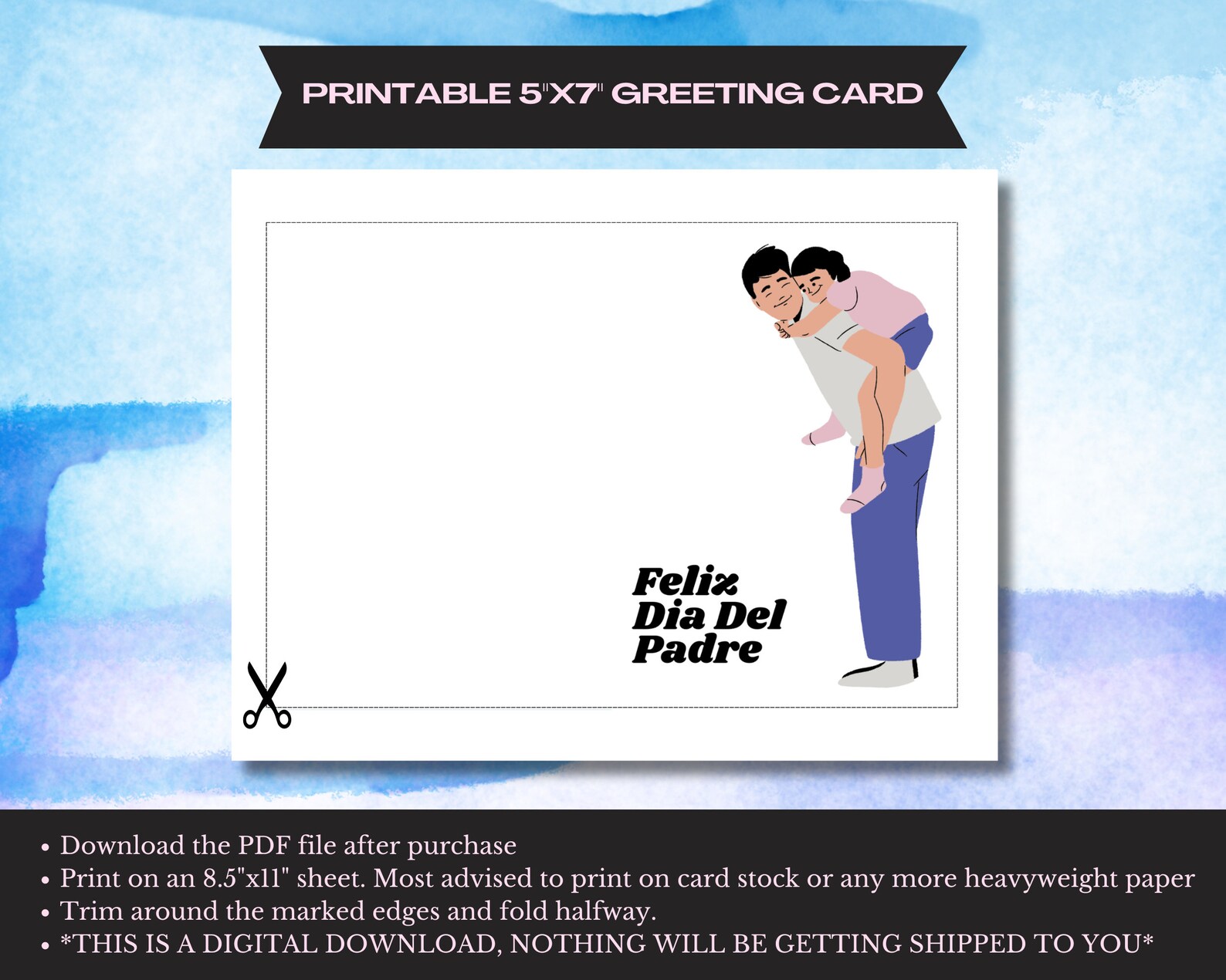 Papi Feliz Dia Del Padre Printable Cards Dad Daughter Hug, Dad Hugs ...