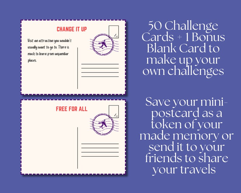 Postcard Travel Cards Playing Card Deck for Travelers Challenges Cards ...