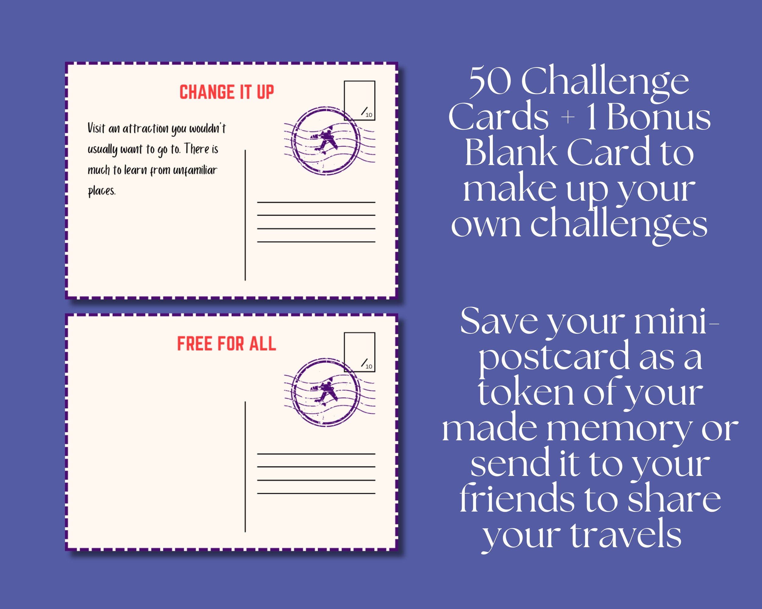 Postcard Travel Cards Playing Card Deck for Travelers Challenges Cards ...