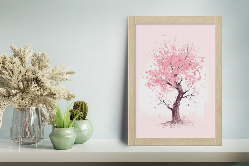 Cherry Blossom Tree Watercolor Painting - Digital Download - Etsy