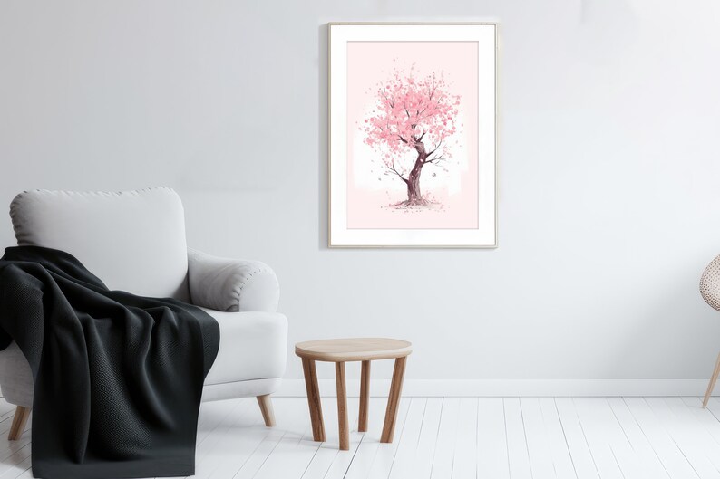Cherry Blossom Tree Watercolor Painting - Digital Download - Etsy