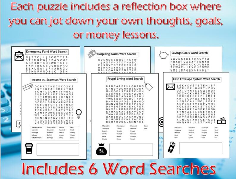 Personal Finance Word Search Printable | Budget & Saving Activity for ...