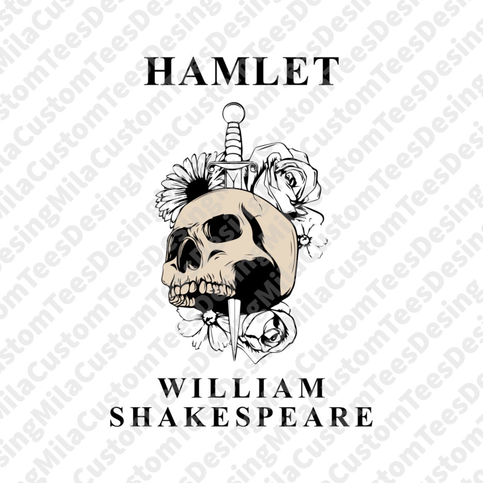Hamlet Svg, Shakespeare Clip Art, Literature Svg, Silhouette, Cricut ...