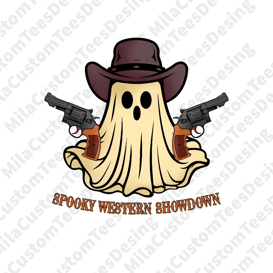 Spooky Western Showdown Png, Spooky Ghost, Western Fall Png, Autumn Png ...