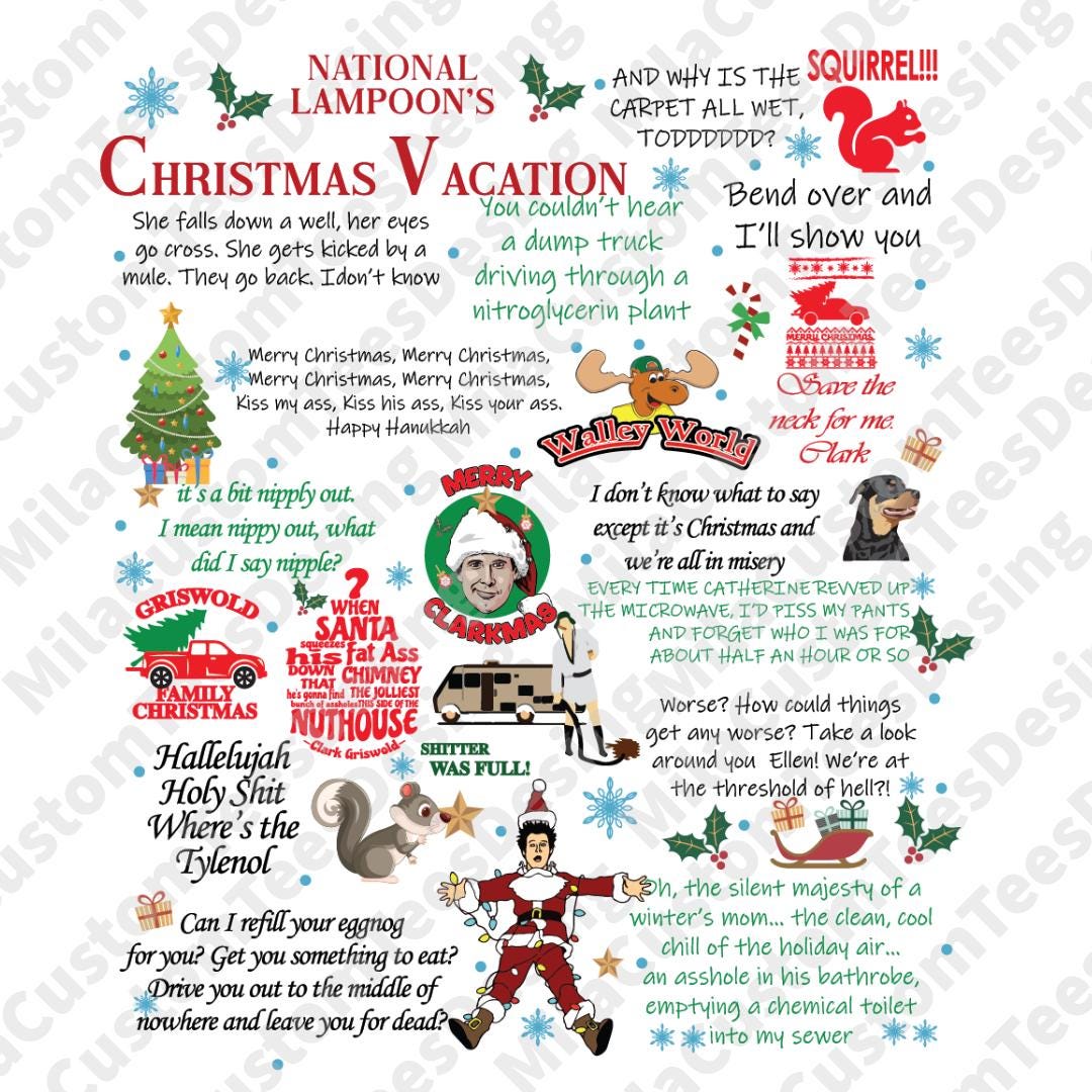 Christmas Vacation Rant PNG, Christmas Vacation Quotes, Clark Griswold ...