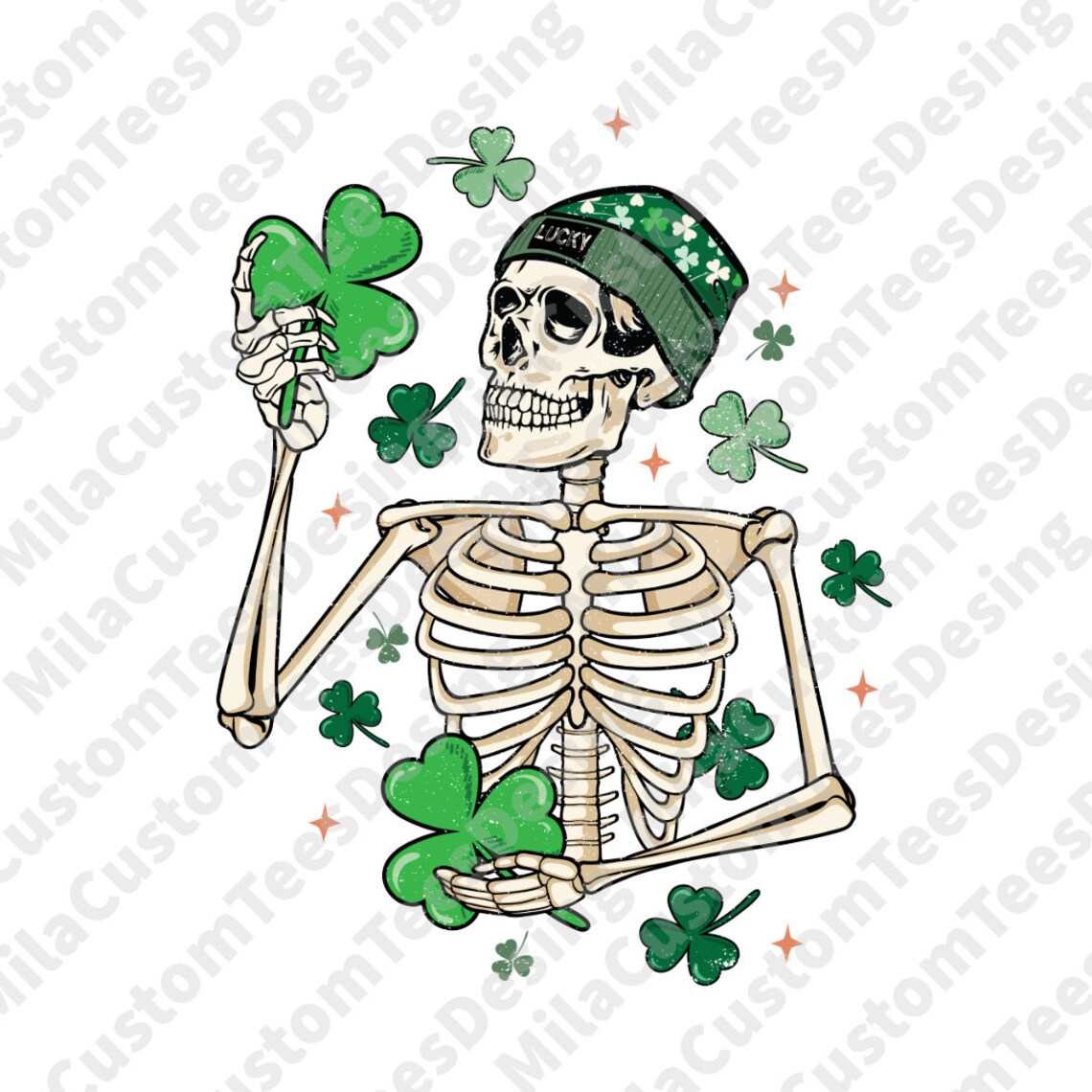 Skeleton Shamrocks Png, St. Patrick's Day PNG for Sublimation, Skeleton ...