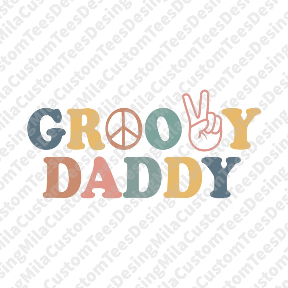 Groovy Daddy Svg, Dad T-shirt Svg, Matching Svg, Groovy Birthday Svg ...